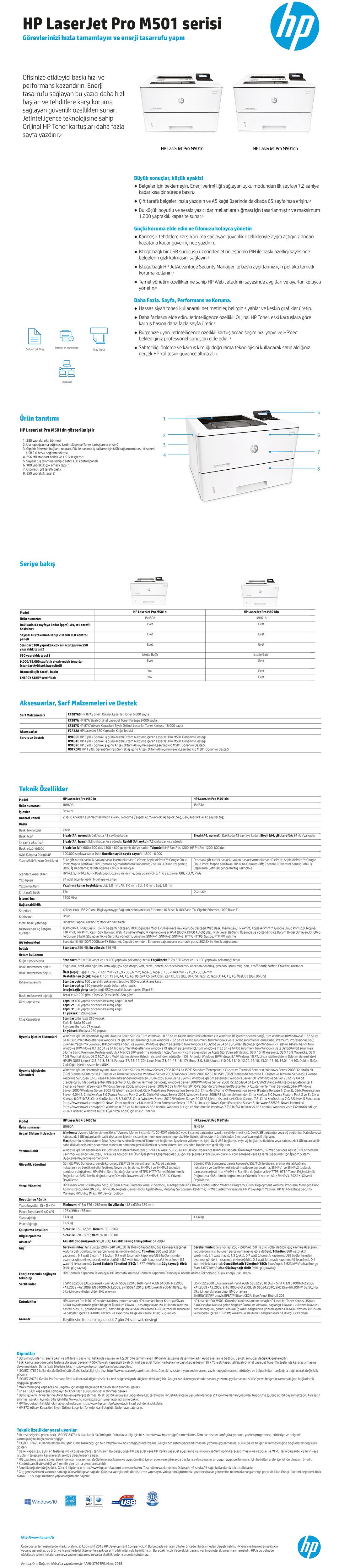 HP J8H60A (M501N) LaserJet Pro Mono Lazer Yazıcı (T17635) Lazer ...