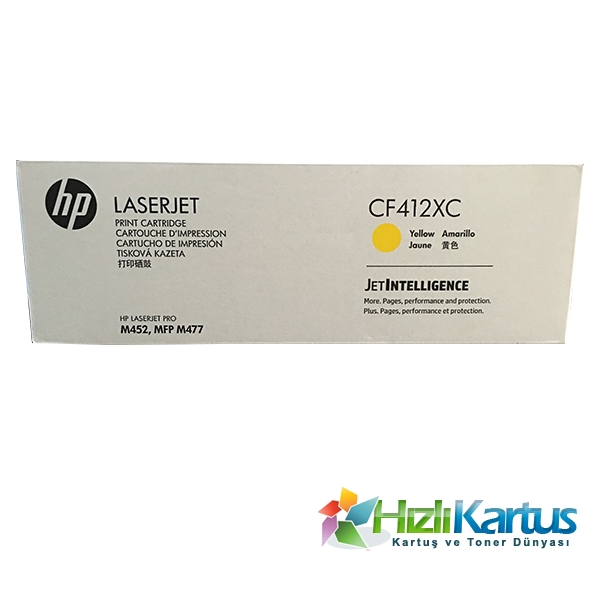 HP CF412XC (410X) Sarı Orjinal Toner Yüksek Kapasite - M452dn / M477dw ...