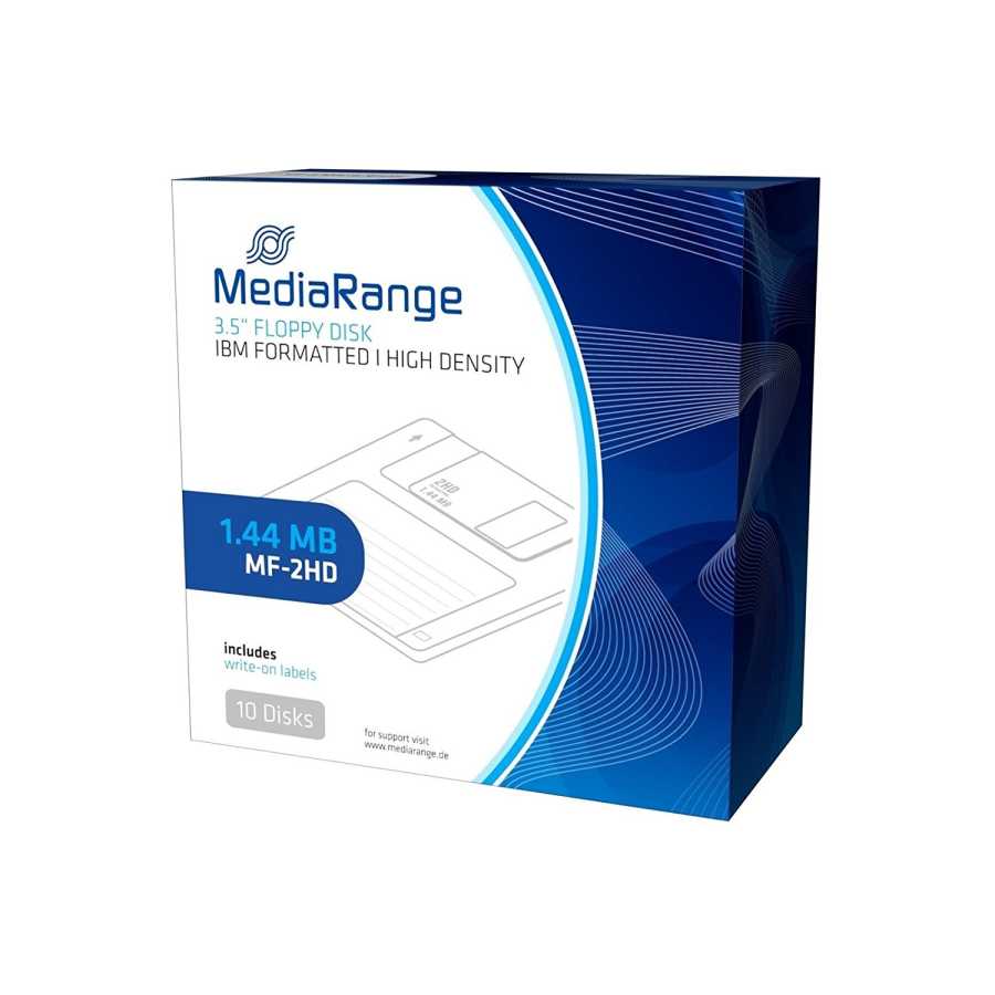 Mediarange MF2HD Disket - IBM Formatted Floppy Disc (1.44MB) Floppy ...